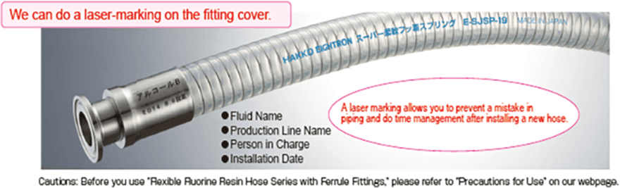 Flexible Fluorine (ETFE) Resin SUS Spring Wire Hose with PFA Lining ...